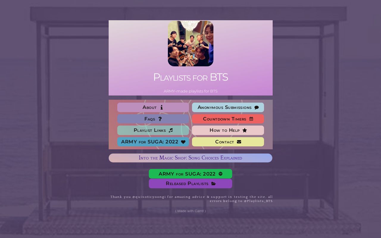 Playlists for BTS